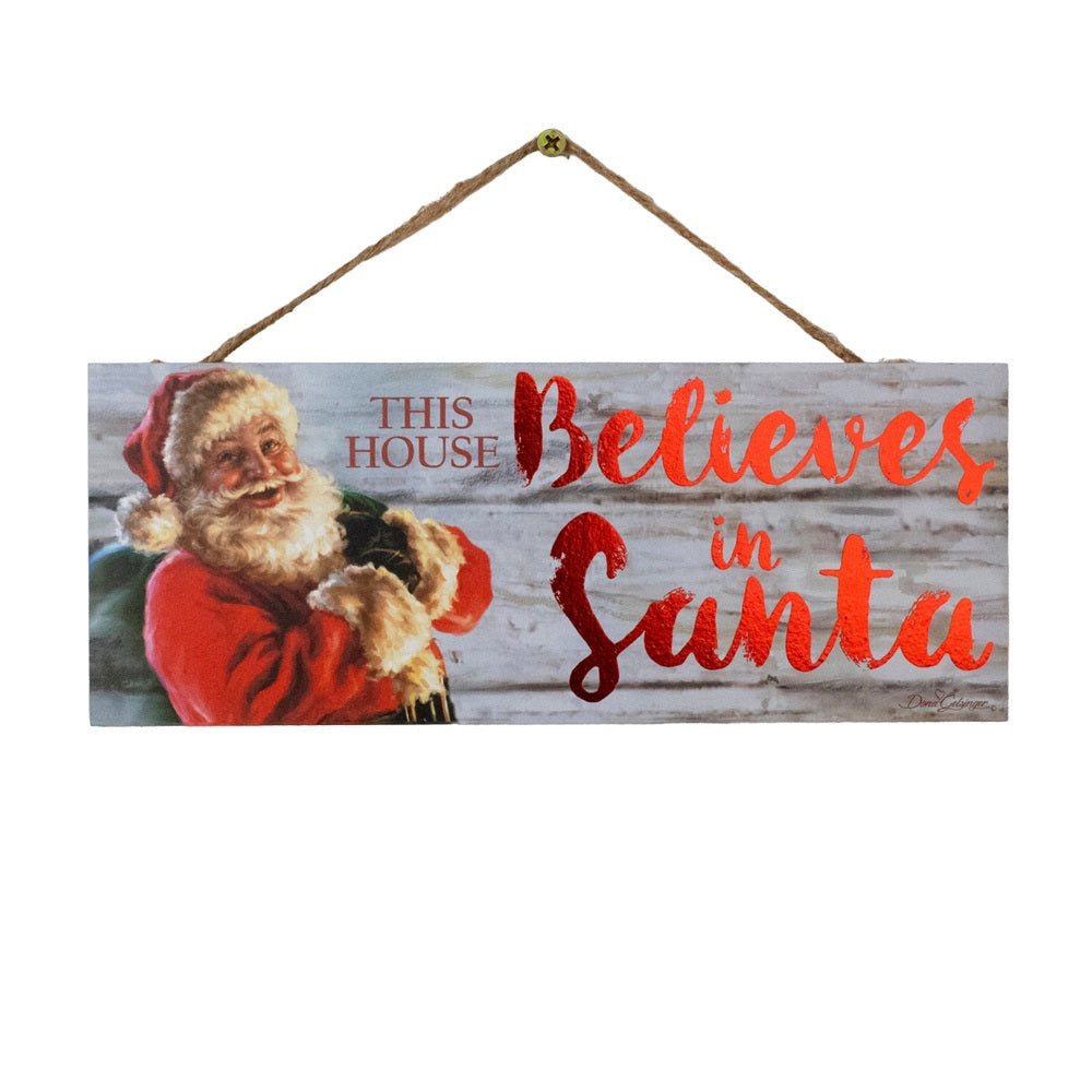 Believe in Santa Sign by Glow Decor – Montana Gift Corral