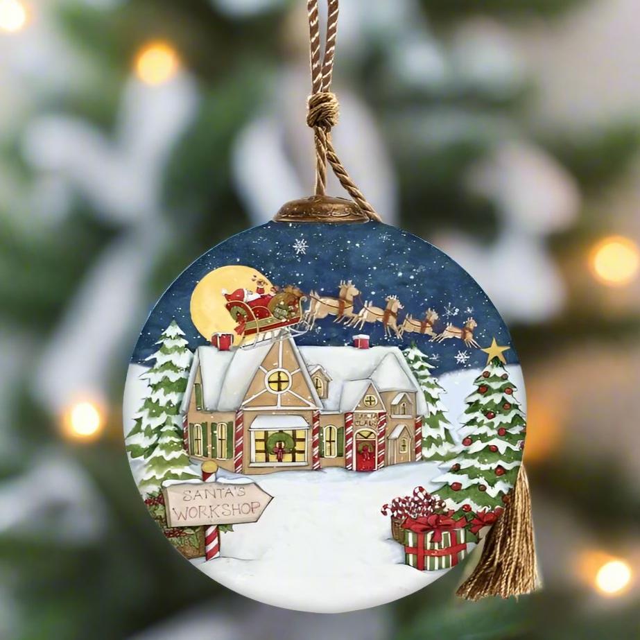 Susan Winget Santa's Workshop Ornament by Inner Beauty – Montana Gift ...