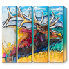 Ed Anderson 4 Aluminum Panel Elk Tetra Wall Art – Montana Gift Corral