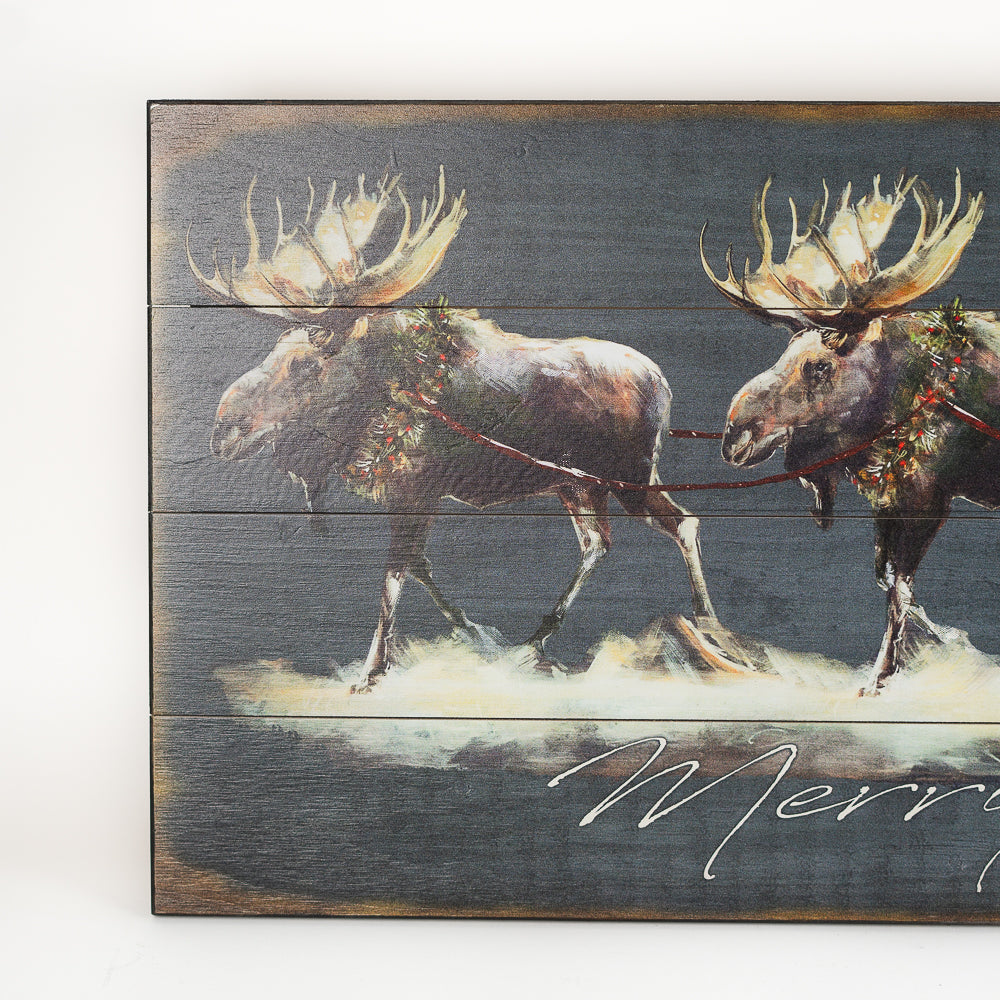 Marilynn Mason Merry Christmas Moose and Bear Sleigh by Meissenburg De ...