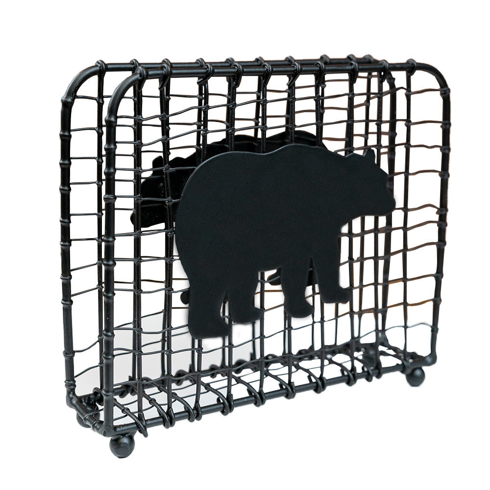 Black Bear Wire Lunch Napkin Holder by Park Designs – Montana Gift Corral