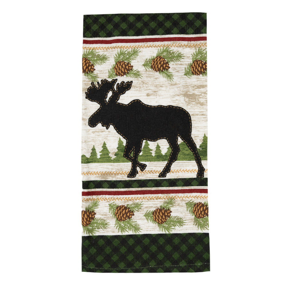 Moose Woodland Terry Towel by Kay Dee Designs