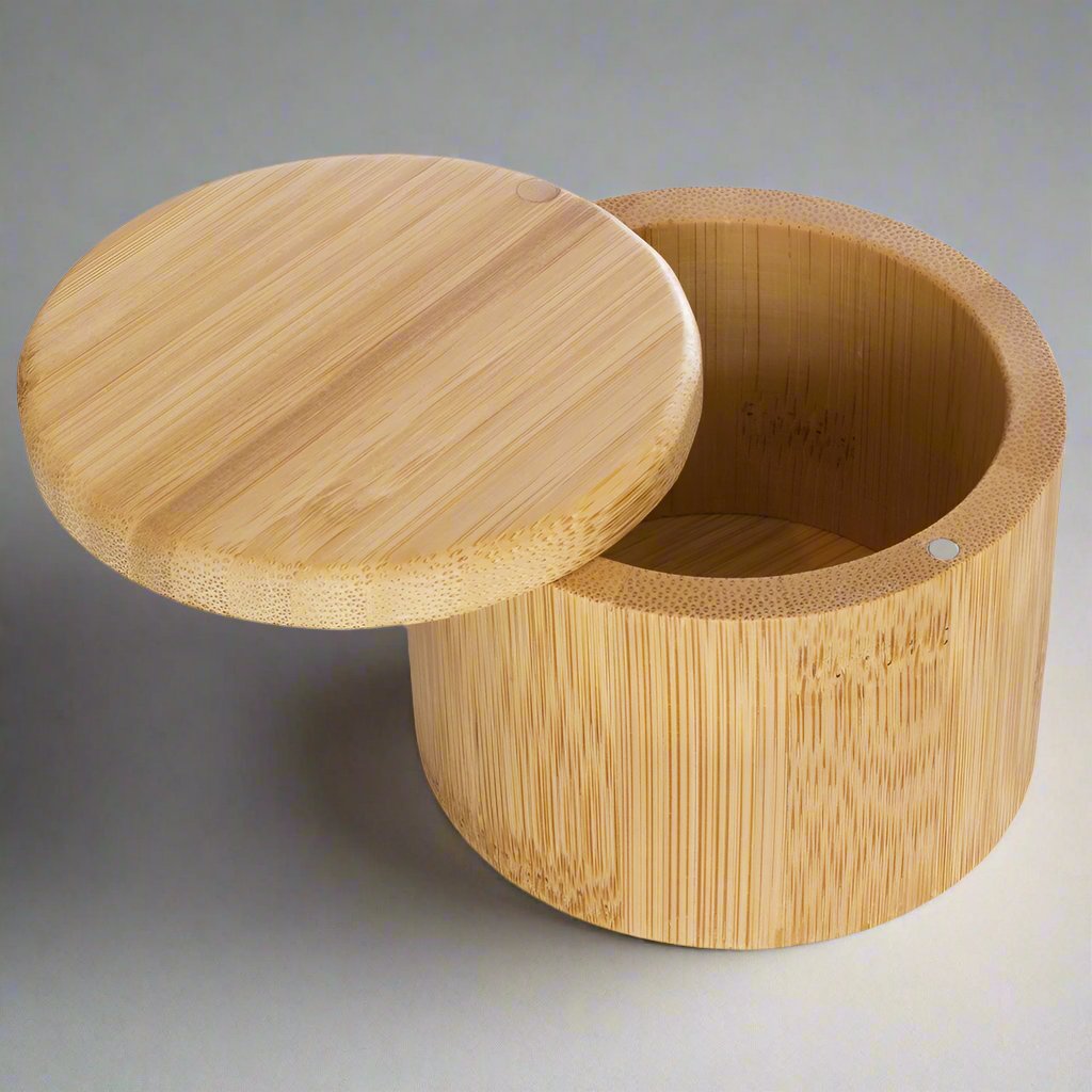 Round Salt Box by Totally Bamboo – Montana Gift Corral
